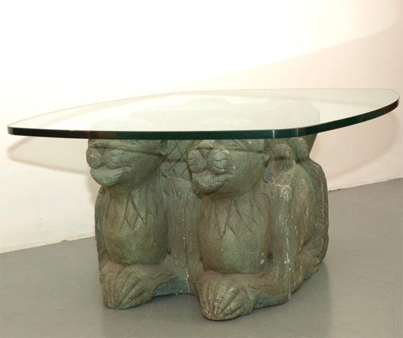 Carved Lion's Head Coffee Table at 1stDibs | lion coffee table, lions ...